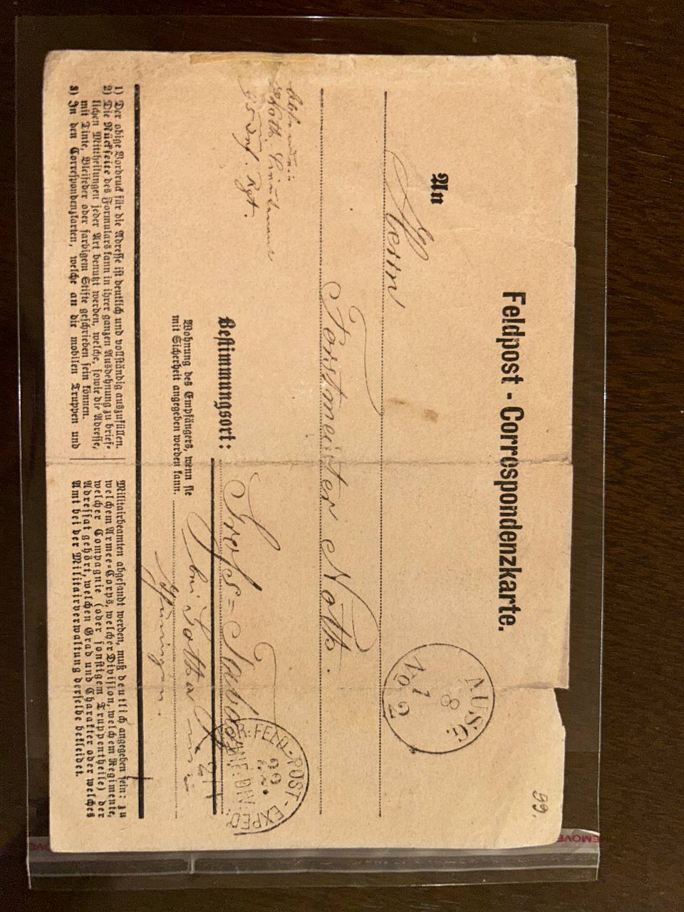 Franco-Prussian War Frontline letter (1870) | DayMart